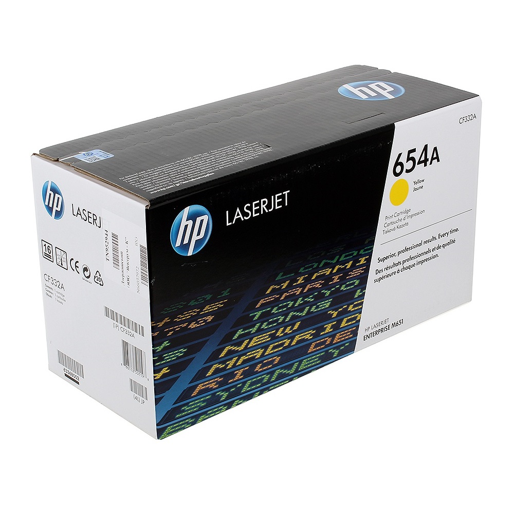 Картридж HP 654A - CF332A оригинальный желтый купить на lazerka.net Л001588